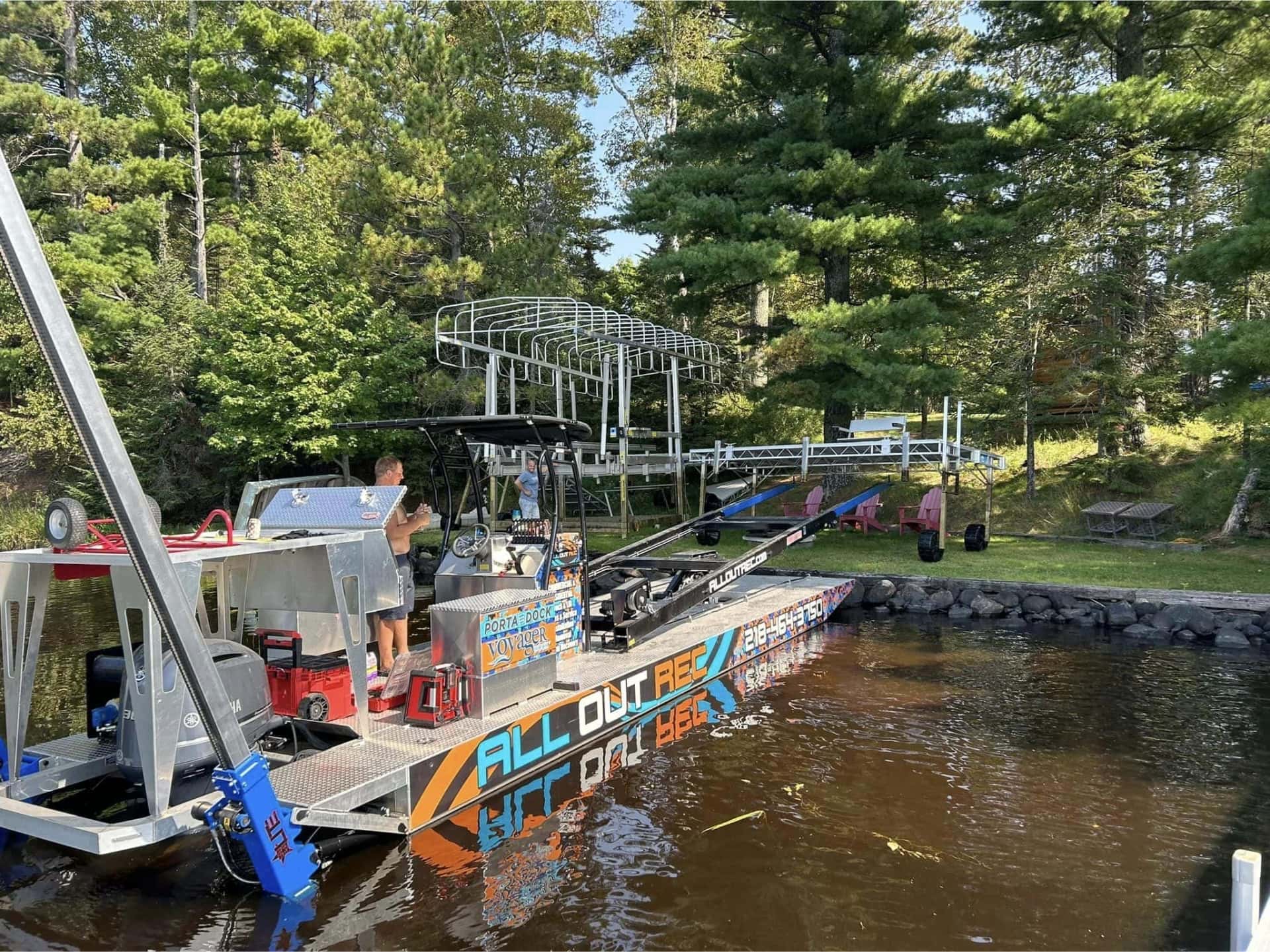 Barge Service for Lakefront Owners | All Out Rec - Minnesota